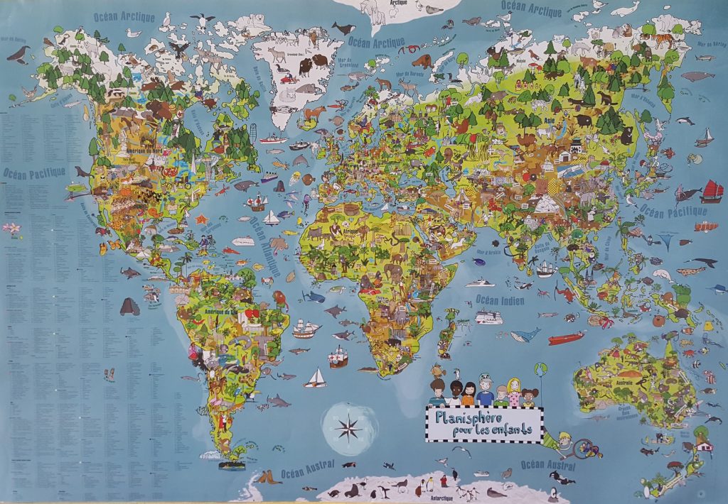 Planisphère pour les enfants - Entrez dans ma classe